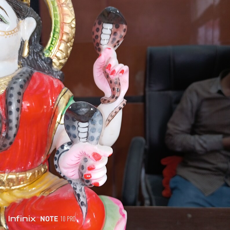 Handmade Statue of Manasa Devi Hindu Goddess of Snakes Unique Home ...