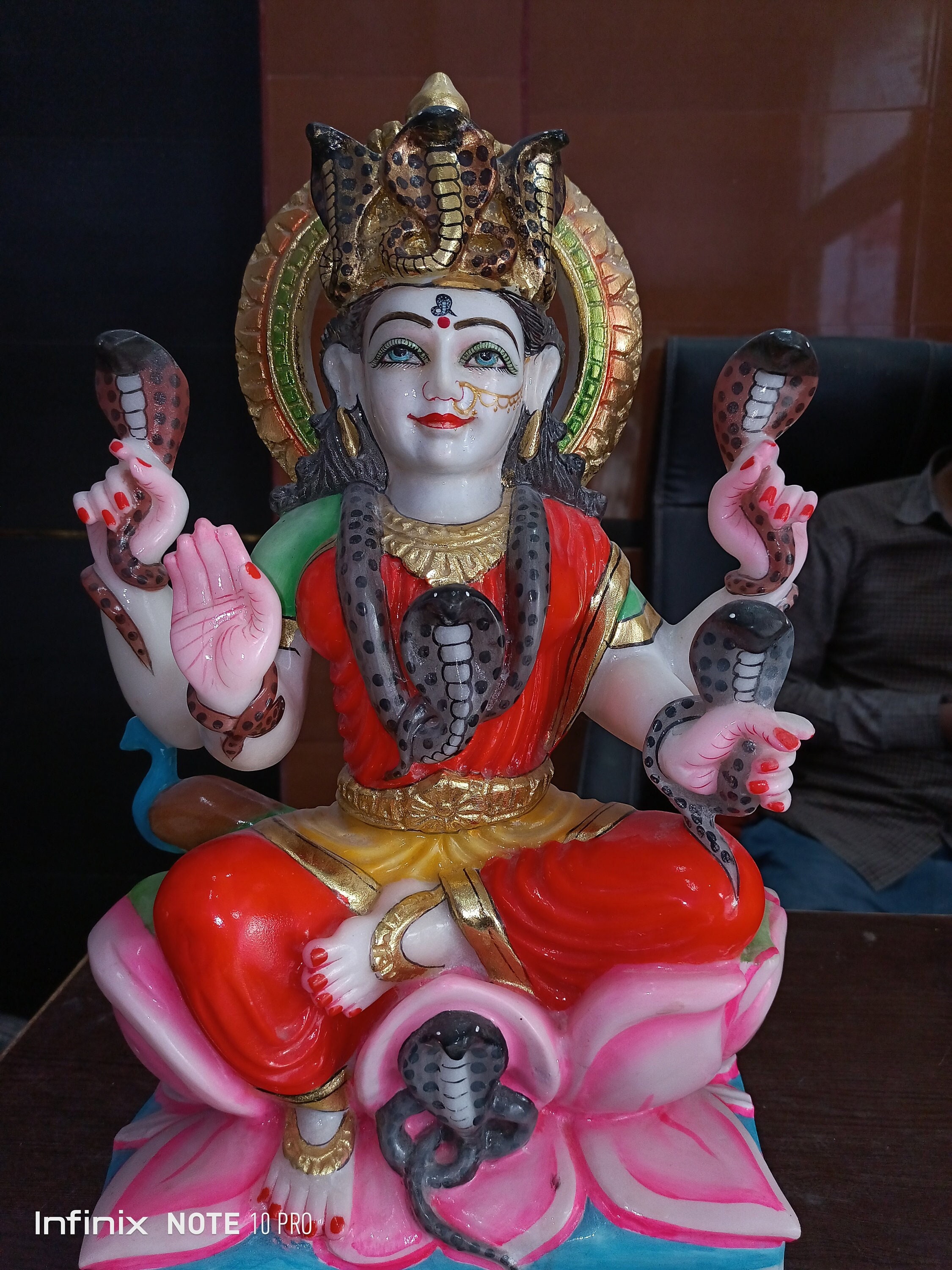 Handmade Statue of Manasa Devi Hindu Goddess of Snakes Unique Home ...