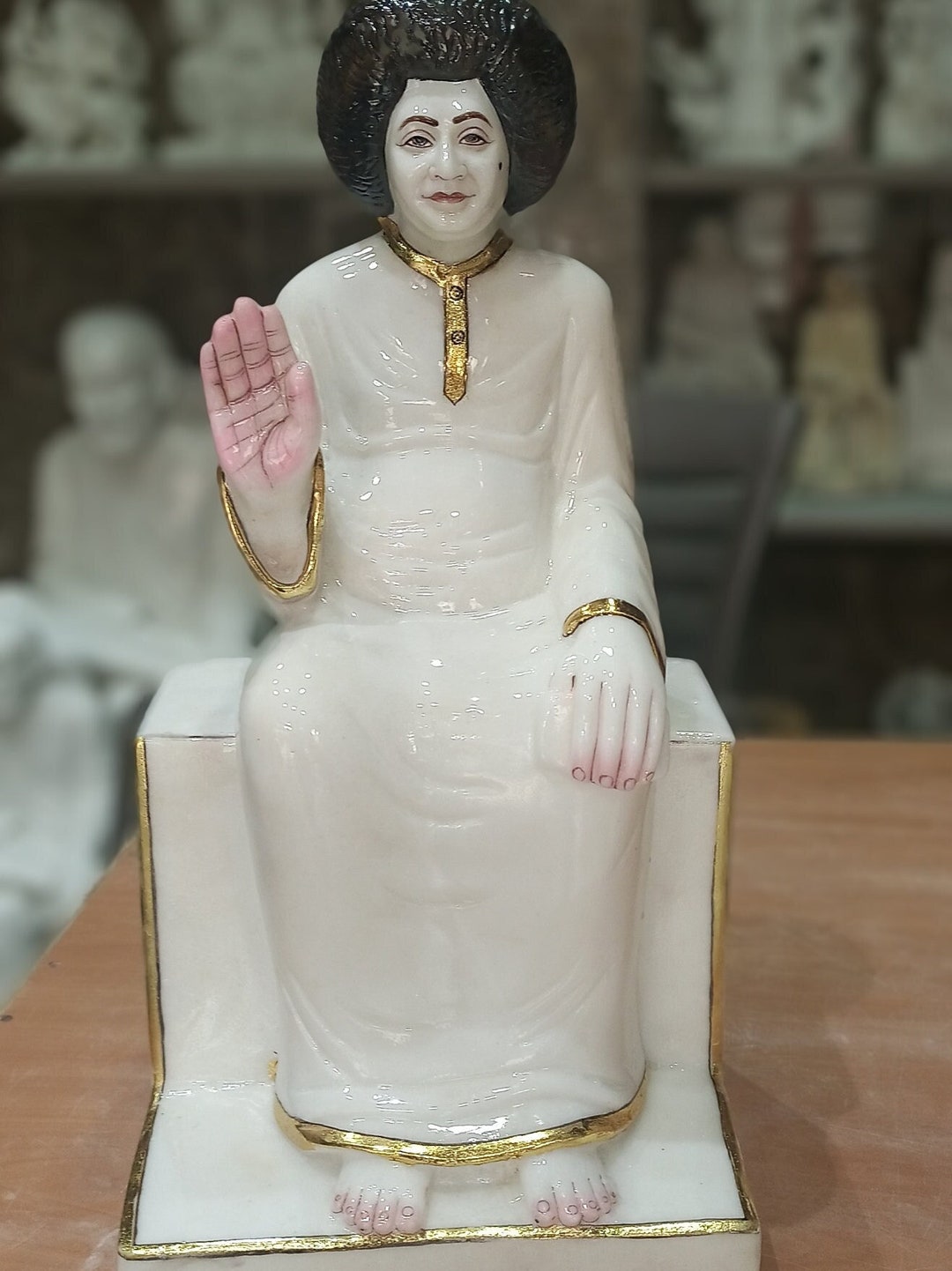 Satya Sai Baba Idol Shirdi Statue Marble Stone Hand Carving Home ...