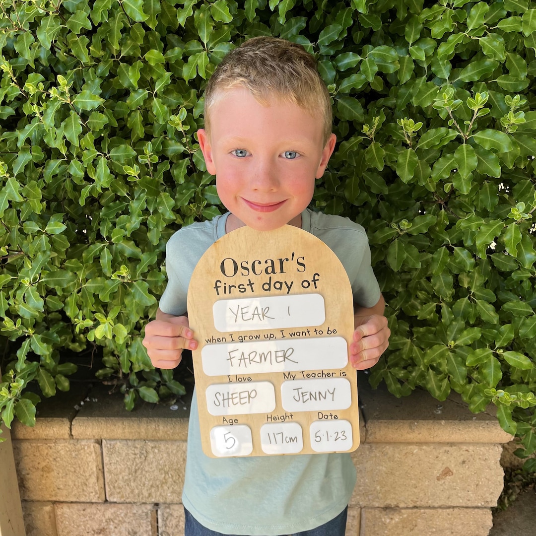 First Day of School | Kindy | Childcare Board | Milestone Board - Etsy