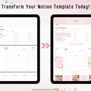 Notion Customization Bundle Pink Aesthetic Notion Life Planner Notion Template 2024 Digital ...