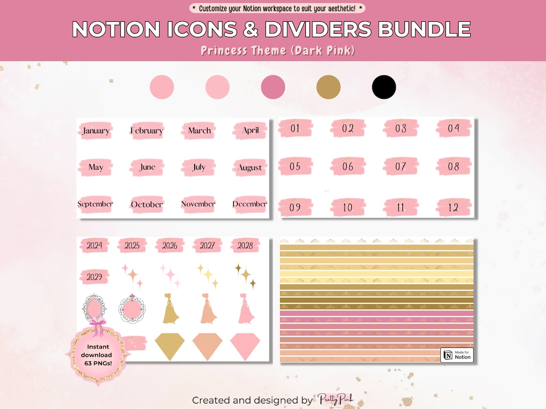 Customization Bundle for Notion | Digital Sticker Decor | Notion ...