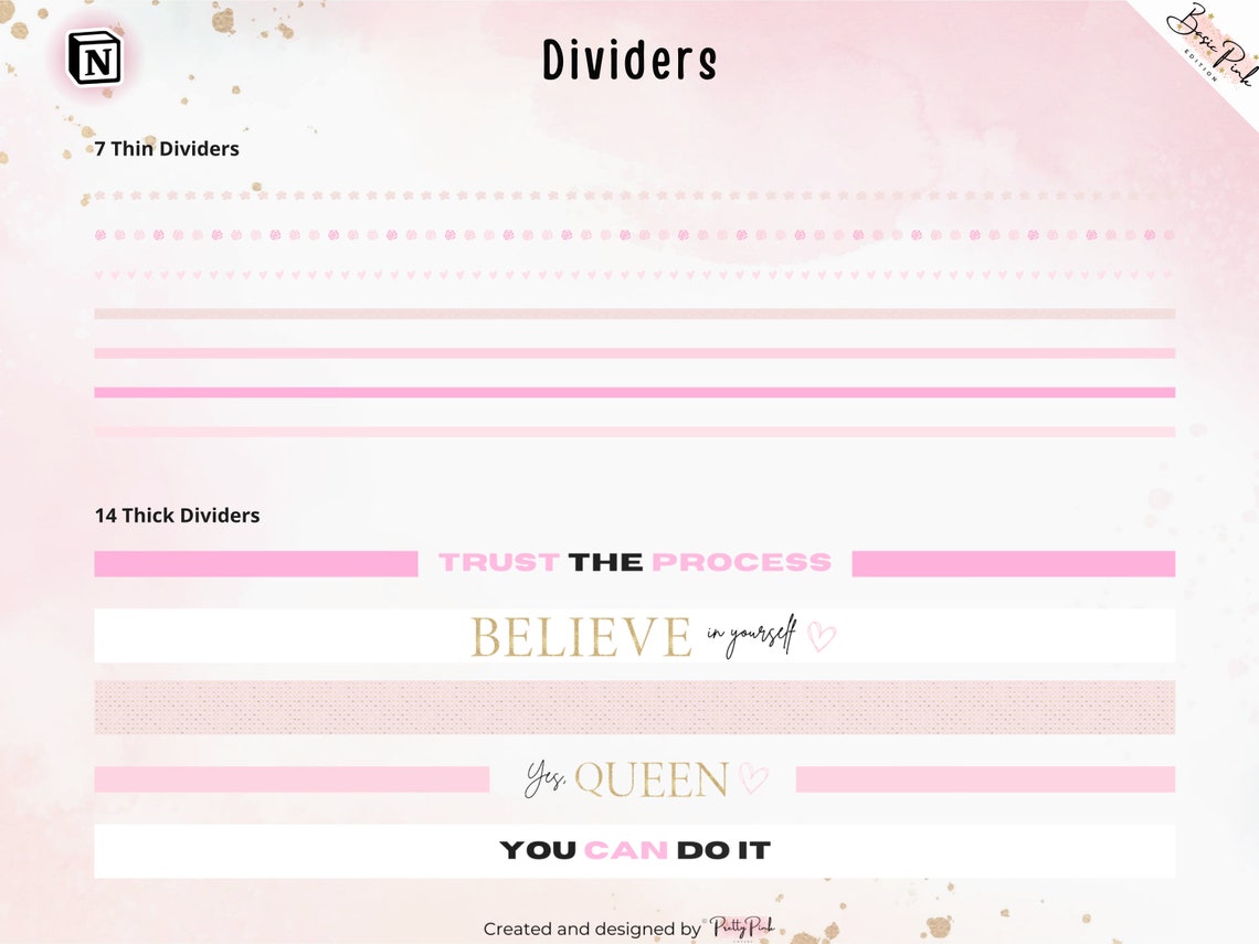 Notion Customization Bundle Pink Aesthetic Notion Life Planner Notion ...