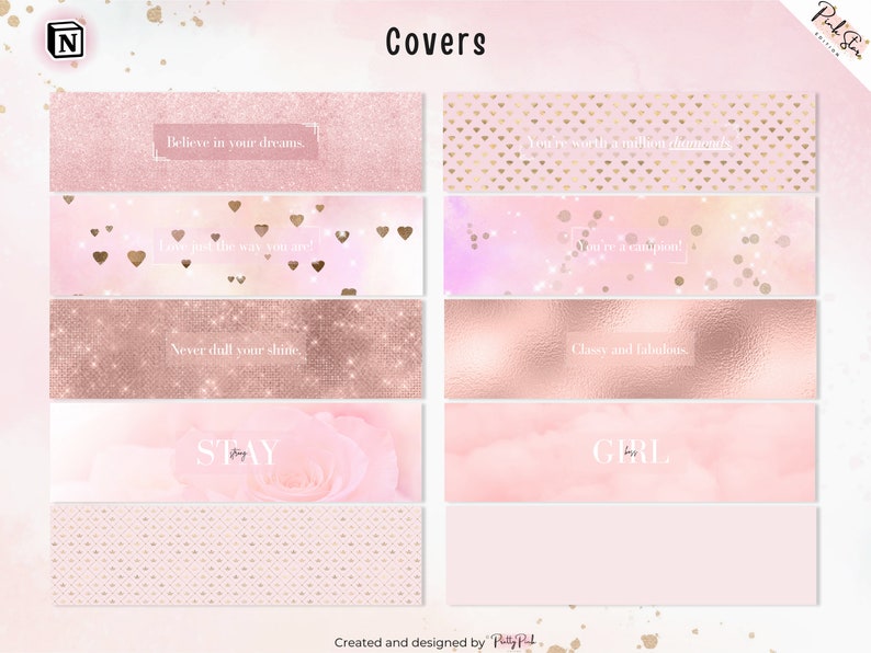 Notion Planner Customized Bundle | Girly Pink | Notion Dashboard ...