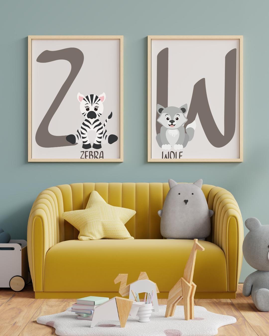 Woodland Animal Alphabet Flashcards, Montessori Skills Learning Print ...