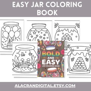Whimsical Terrarium Jar Coloring Book, Printable Jar Scene Pages ...