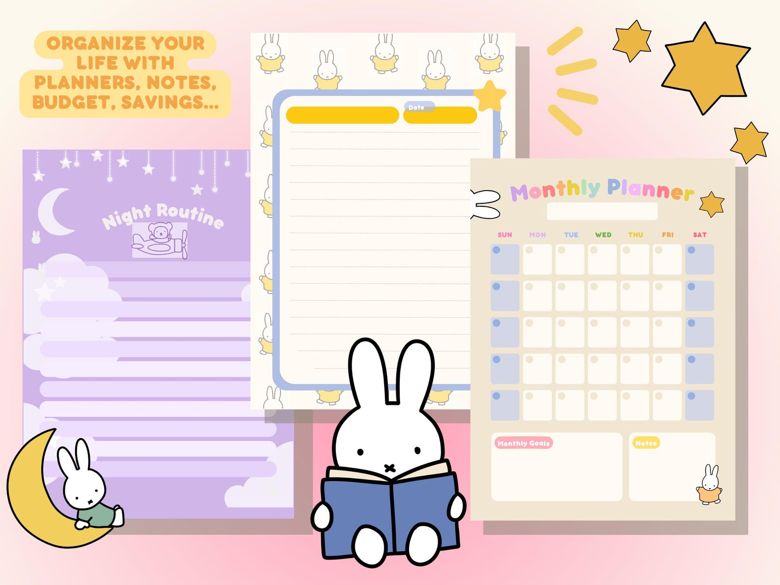 Digital Planner for iPad | Kawaii Daily + Weekly Planner PDF | Cute ...
