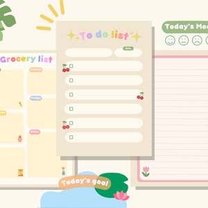2023 Cute Pastel Digital Planner Bundle | Daily Planner, Weekly Planner ...