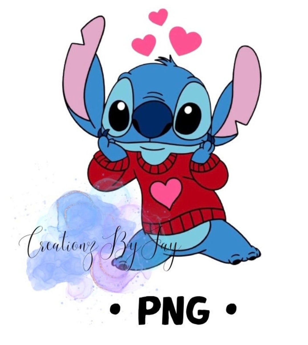 Stitch Valentines PNG - Etsy