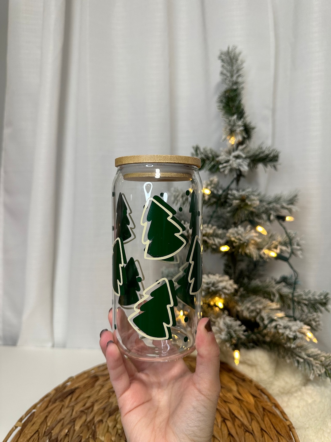 Christmas Tree Cup, Christmas Glass Cup, Beer Glass Cup, Glass Cup ...