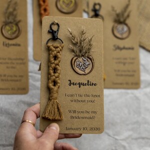 Personalized Boho Wedding Favors - Macrame Keychain - Unique Party ...