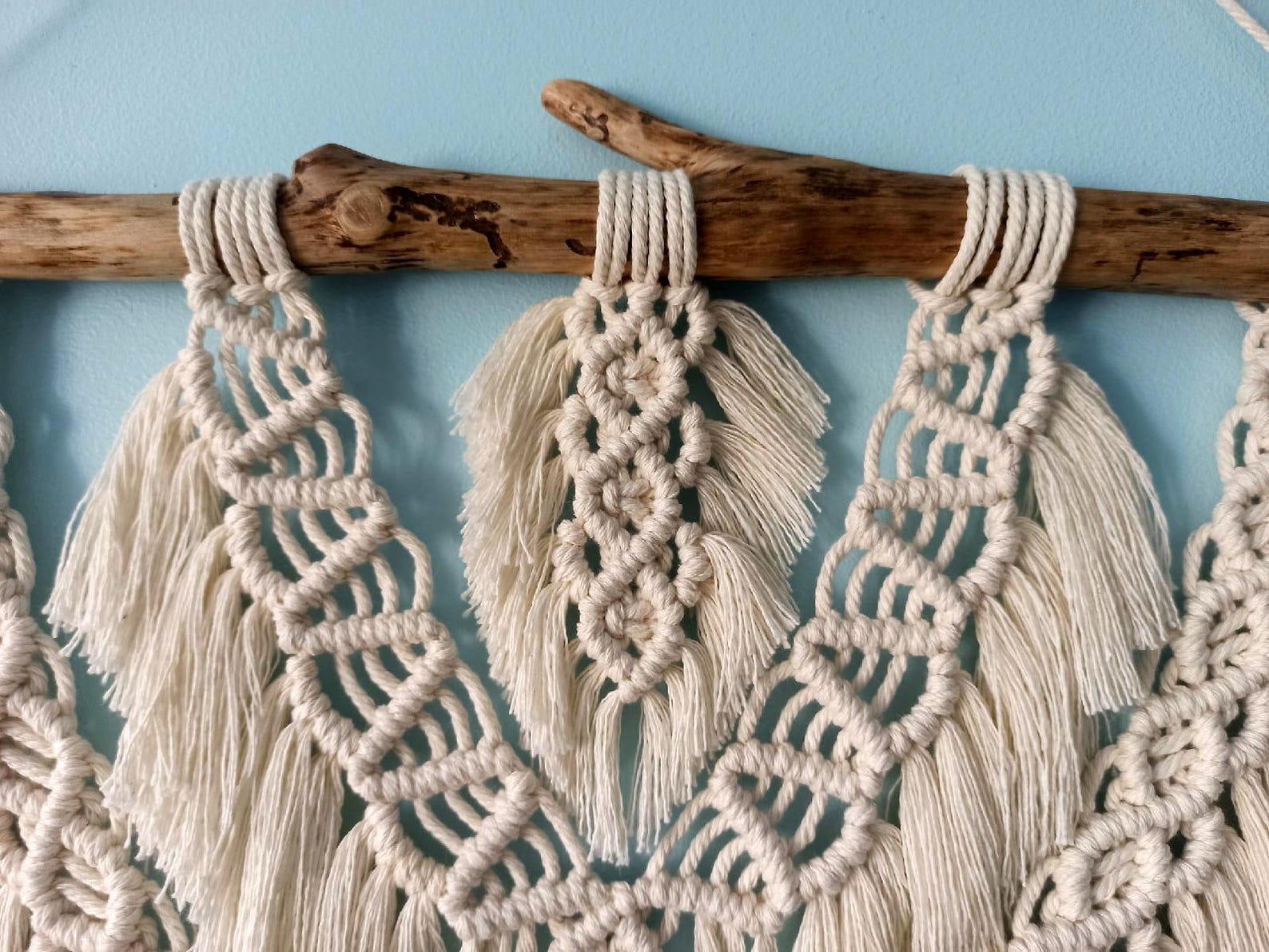 Large Macrame PDF Pattern- Boho Feather Macrame Wall Hanging Tutorial ...