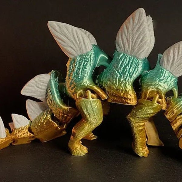 3d Printed Articulated Dinosaur - Etsy