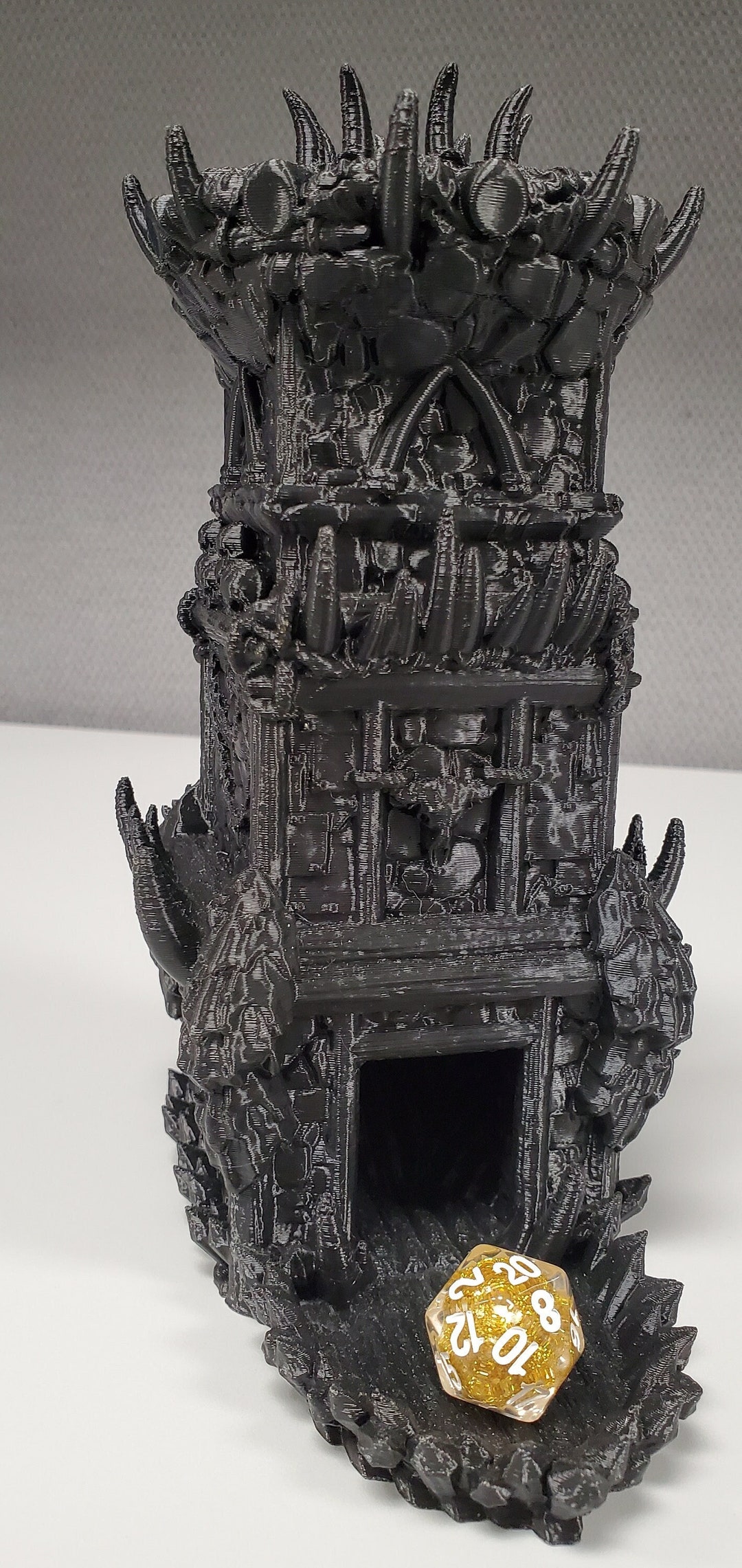 Orc Dice Tower 3D Printed With Tray Custom Color Dungeons and Dragons ...