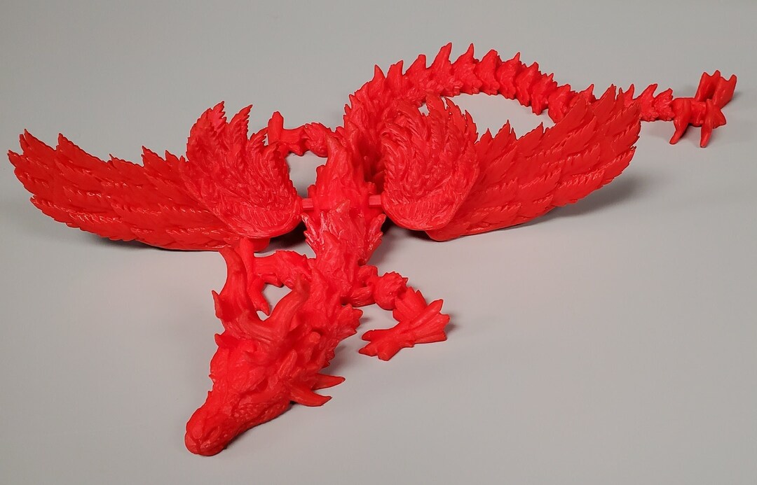 Articulated Winged Dragon 3D Printed Custom Colors - Etsy