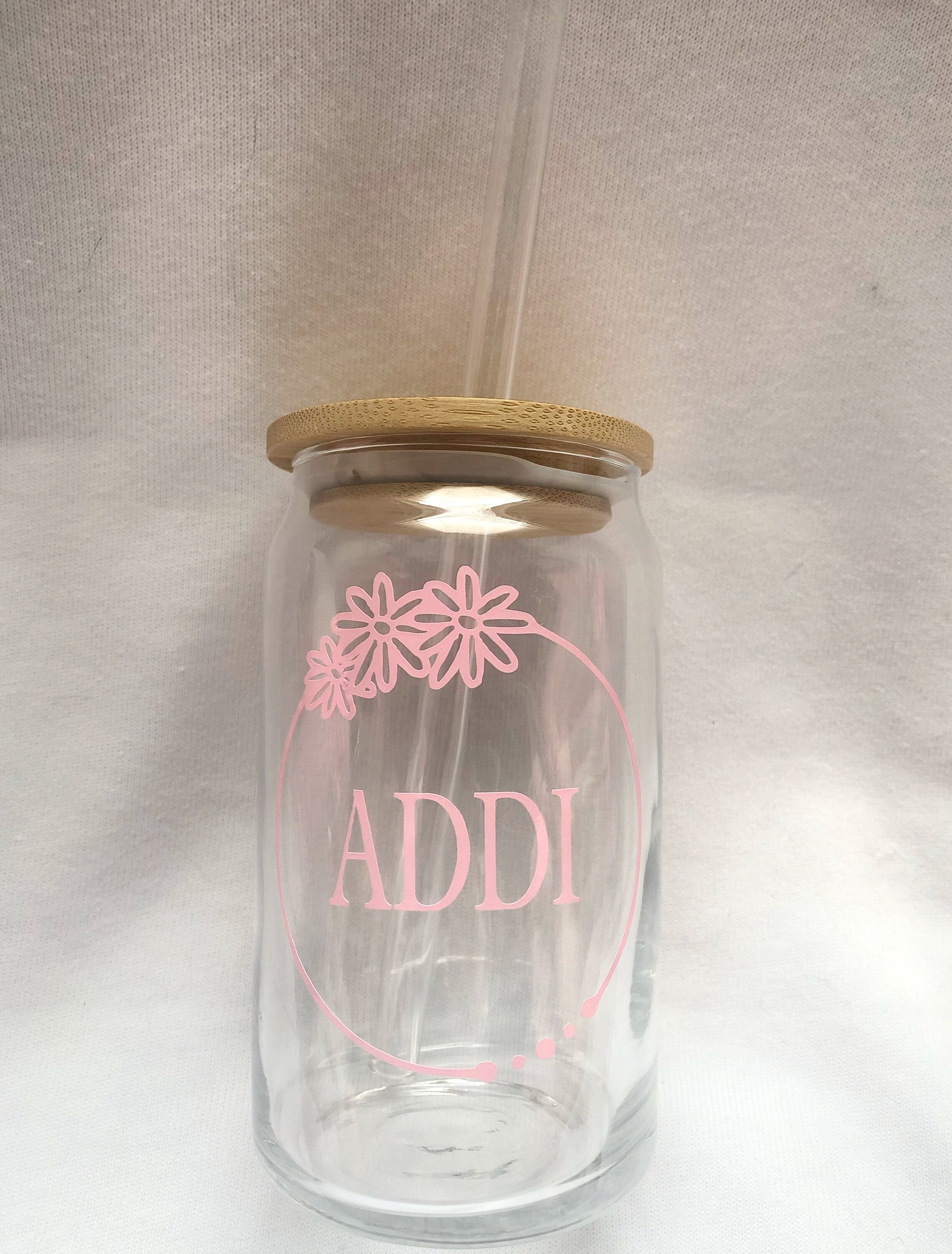 Personalized Spring Flower Beer Can Glass (16oz). Personalized by Name ...