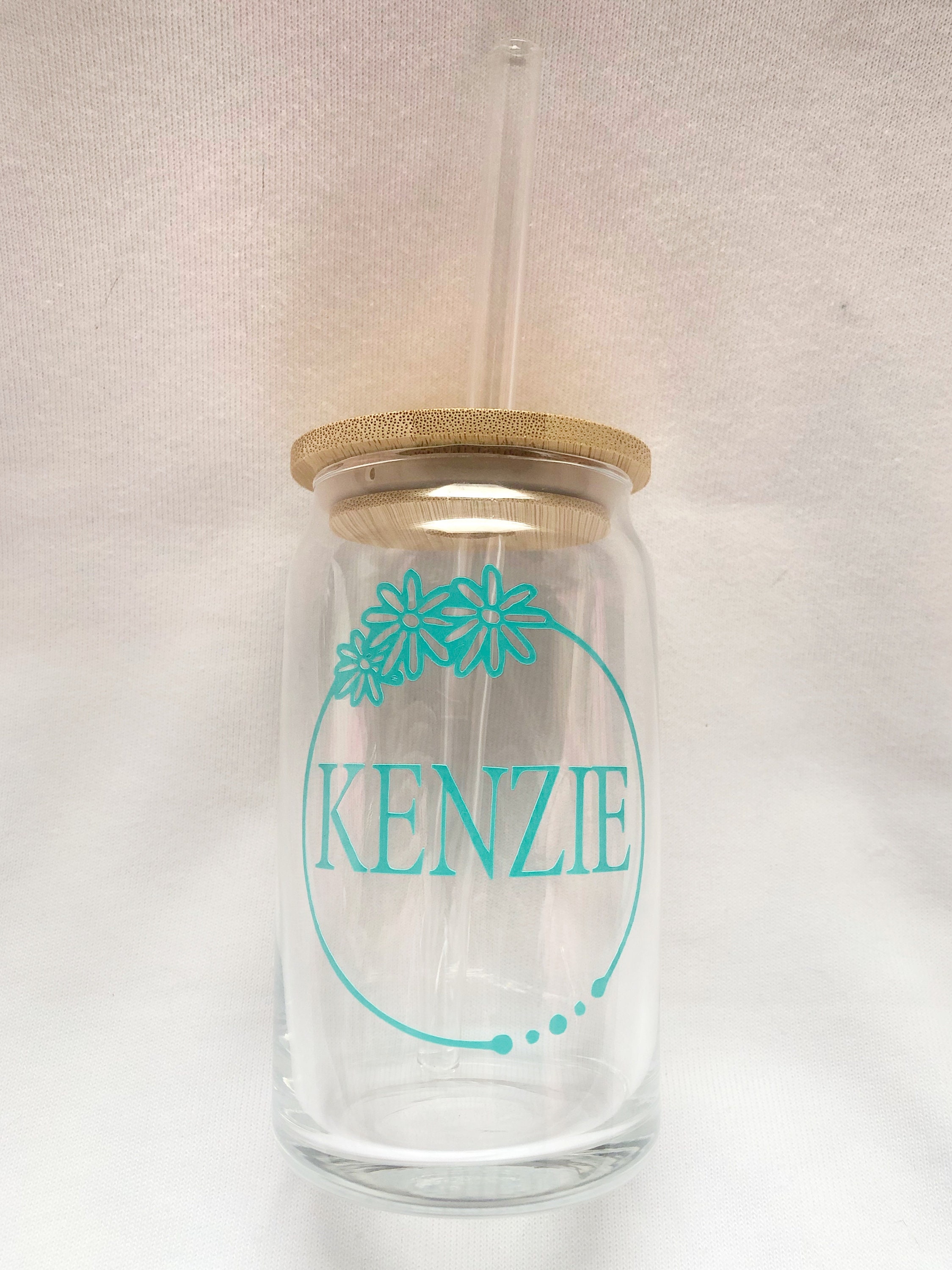 Personalized Spring Flower Beer Can Glass (16oz). Personalized by Name ...