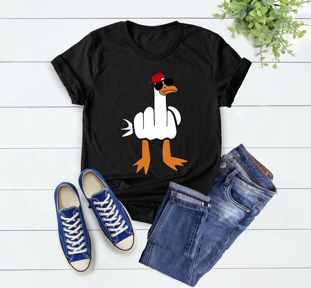 Mens Funny T-shirt, Rude Seagull Design, Regular Fit, Humorous Graphic ...