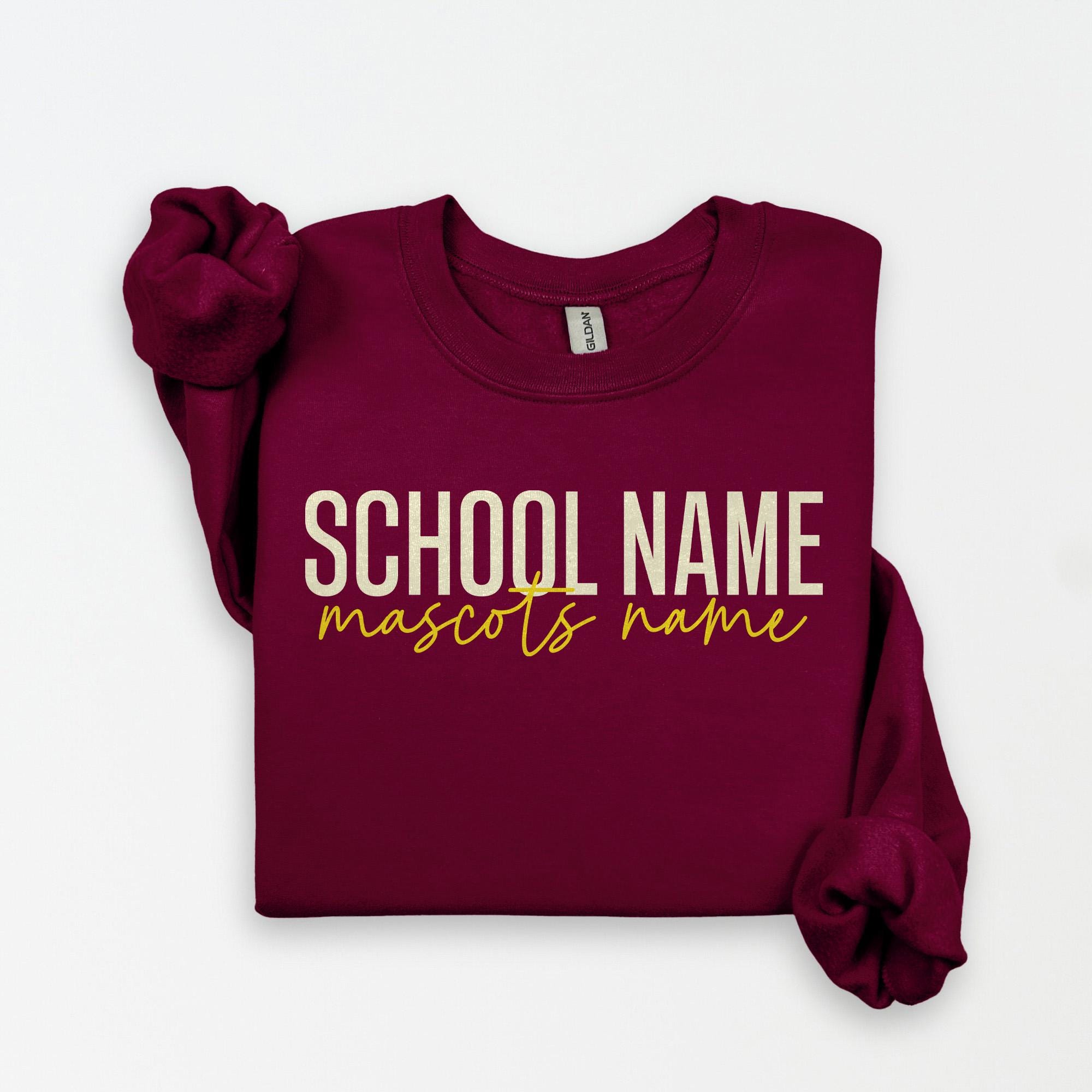 Personalized School Shirt, Custom School Sweatshirt, Custom Text Tshirt ...