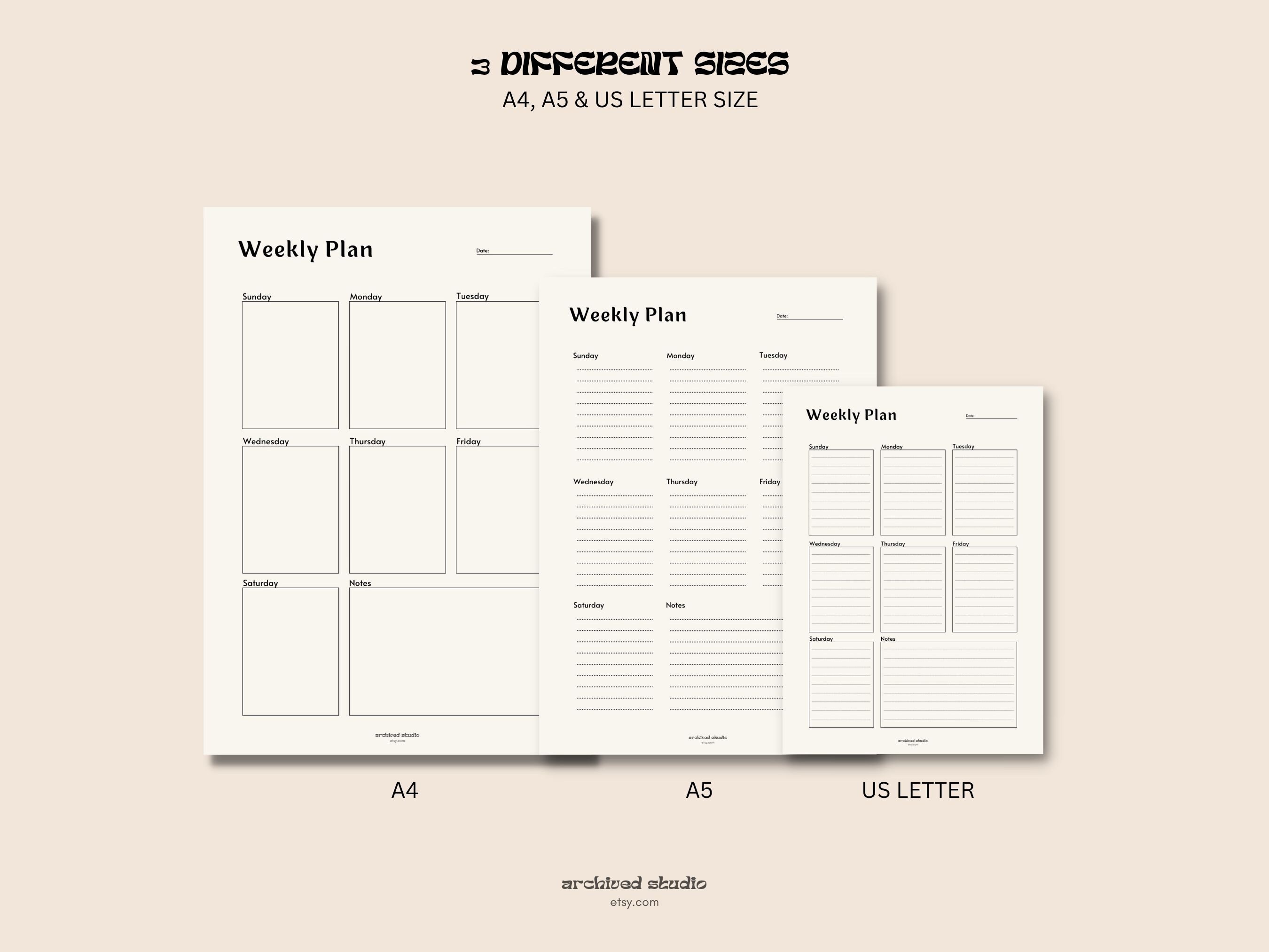 Weekly Task List, Weekly Planning Printable, to Do List Template ...