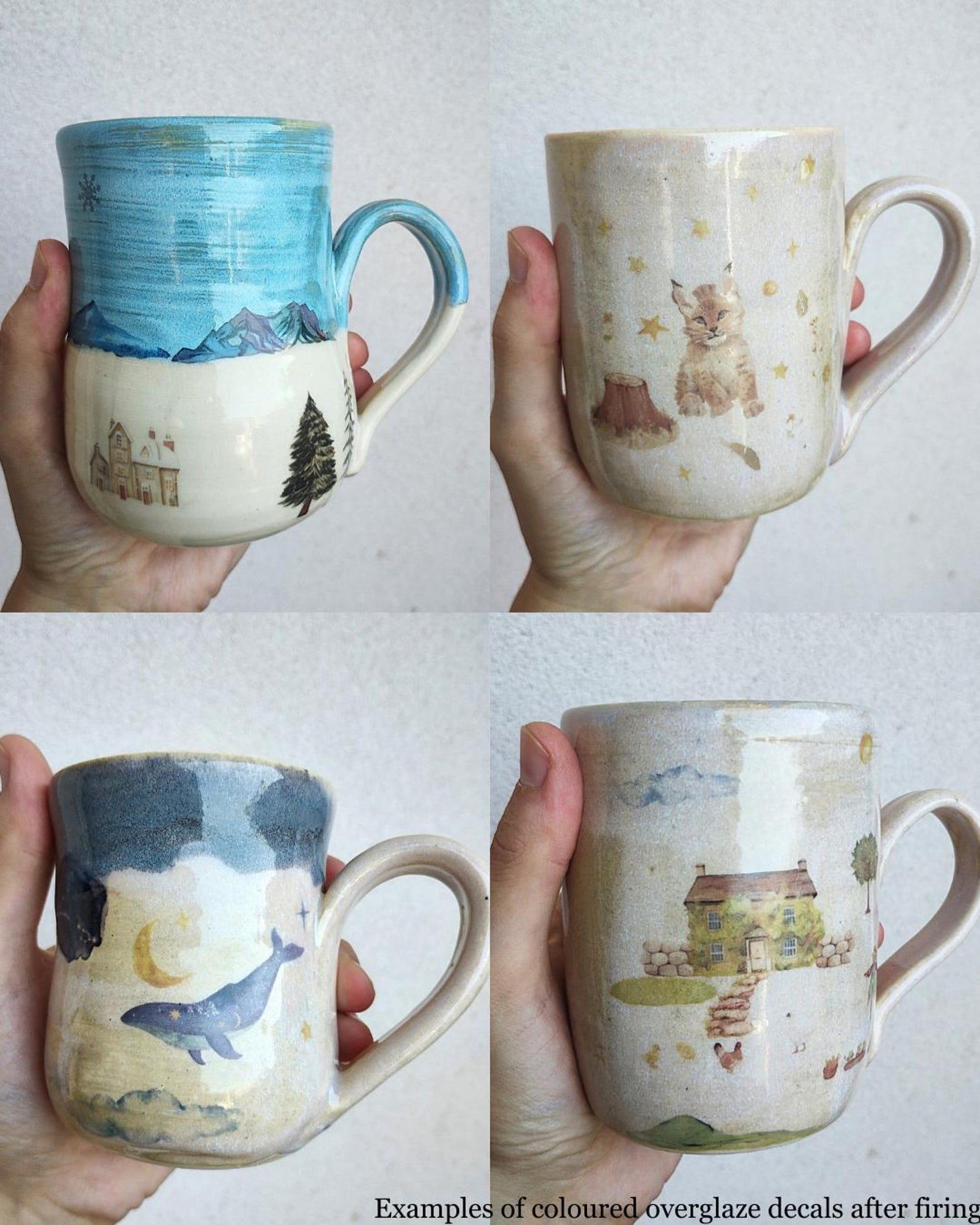 Hydrangea Overglaze Decal Sheet for Ceramic and Pottery - Etsy