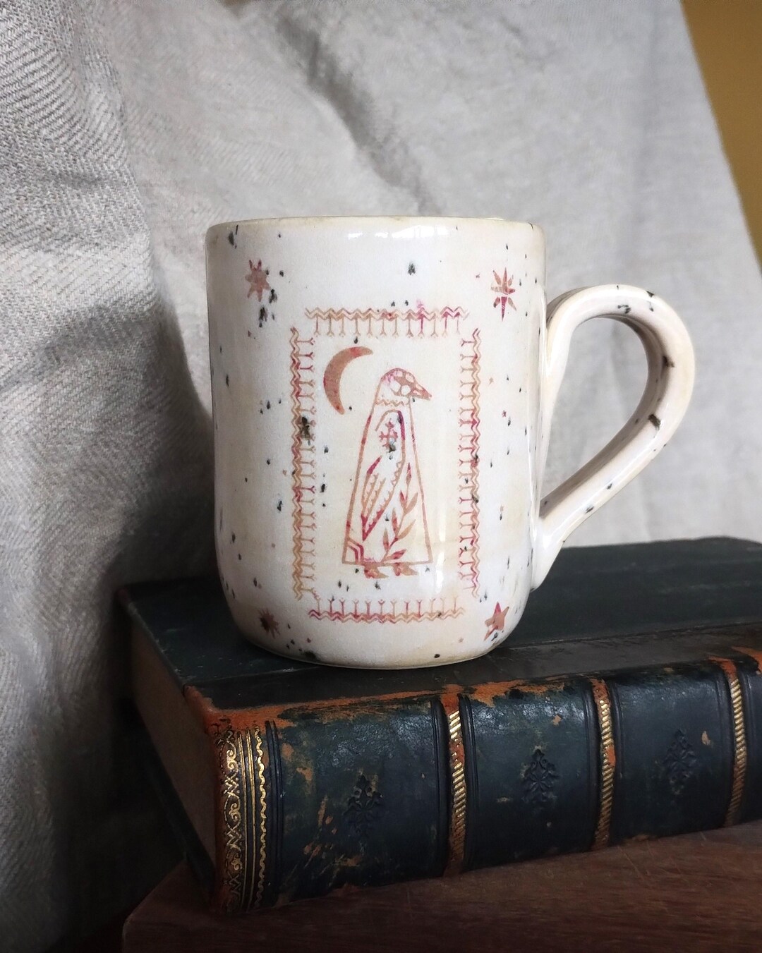 Slavic Folklore Bird Human 330ml Wheel Thrown Ceramic Pottery Mug - Etsy