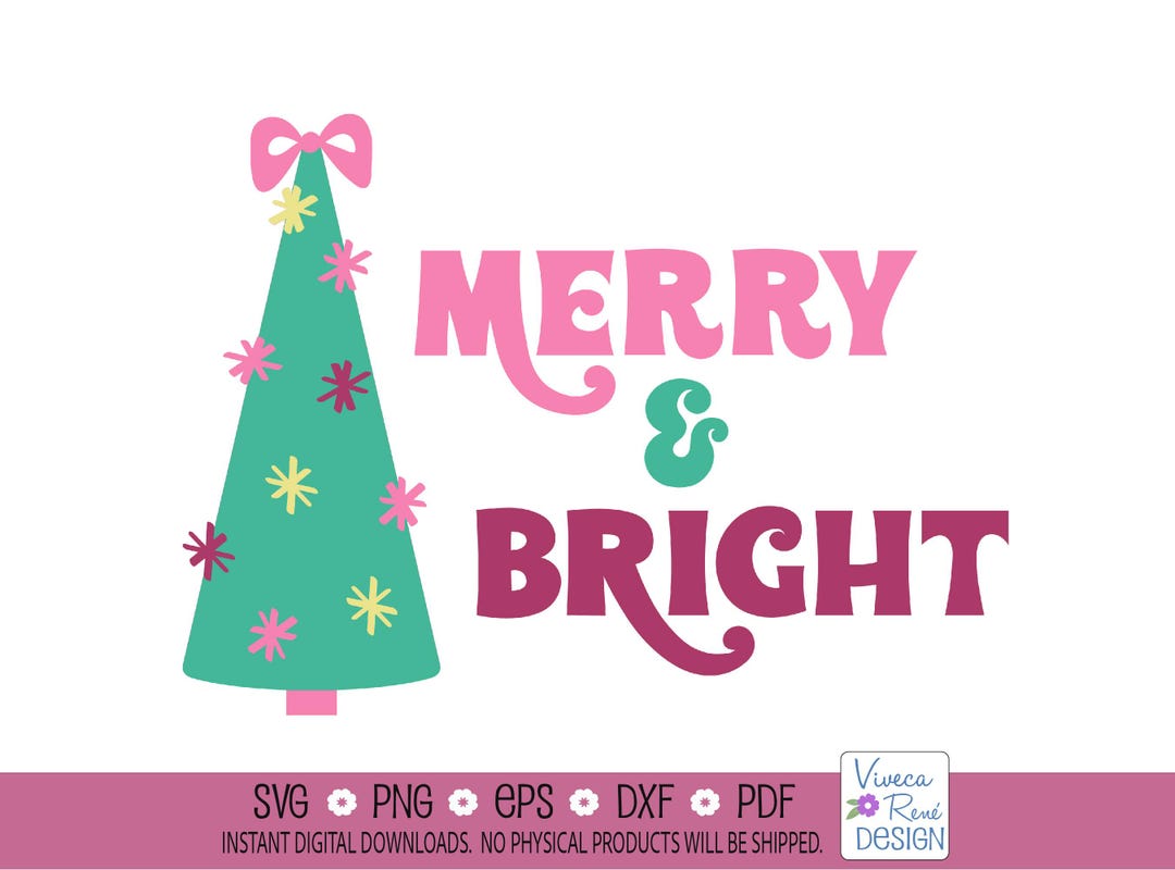 Sapin de Noël fantaisiste SVG : design rétro joyeux et lumineux ...