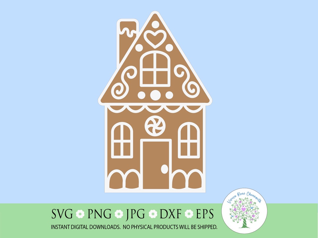 Christmas Gingerbread House SVG: Holiday Candyland Cut File - Etsy
