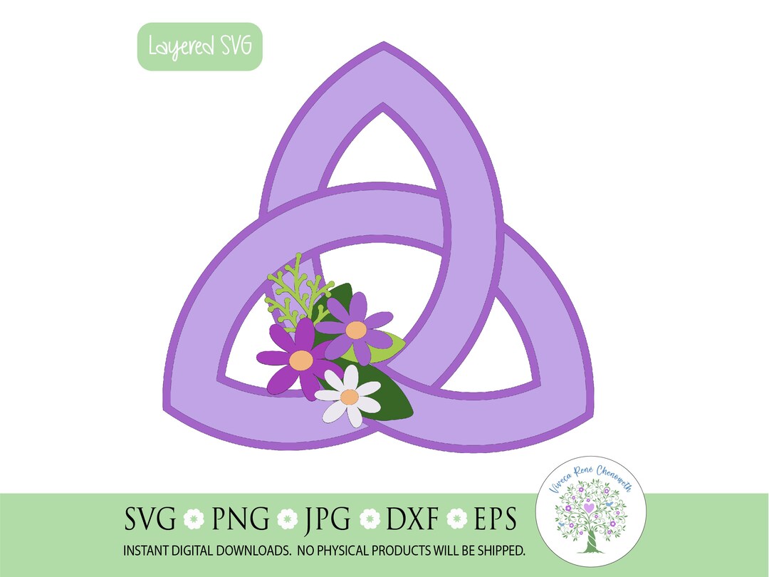 Celtic Knot Svg, Lavender Trinity Knot Svg, Triquetra Knot Svg, Irish ...
