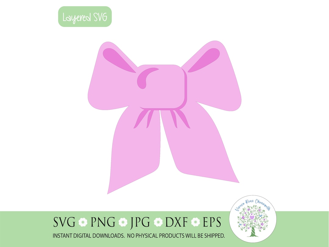 Pink Bow Svg, Bow for Girl Svg, Ribbon Bow Svg, Baby Shower Svg, Gift ...