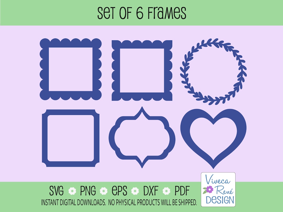 Classic Frames Svg Bundle, Mirror Frames Svg, Decorative Borders Svg ...