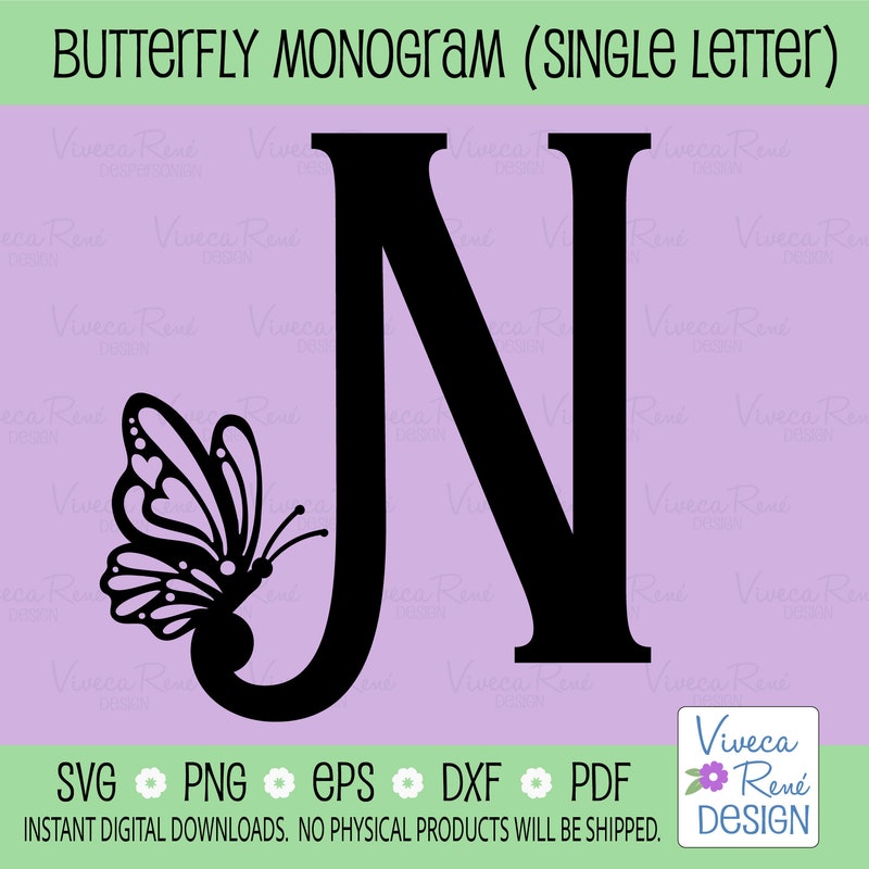 Monogram Letter N - Etsy