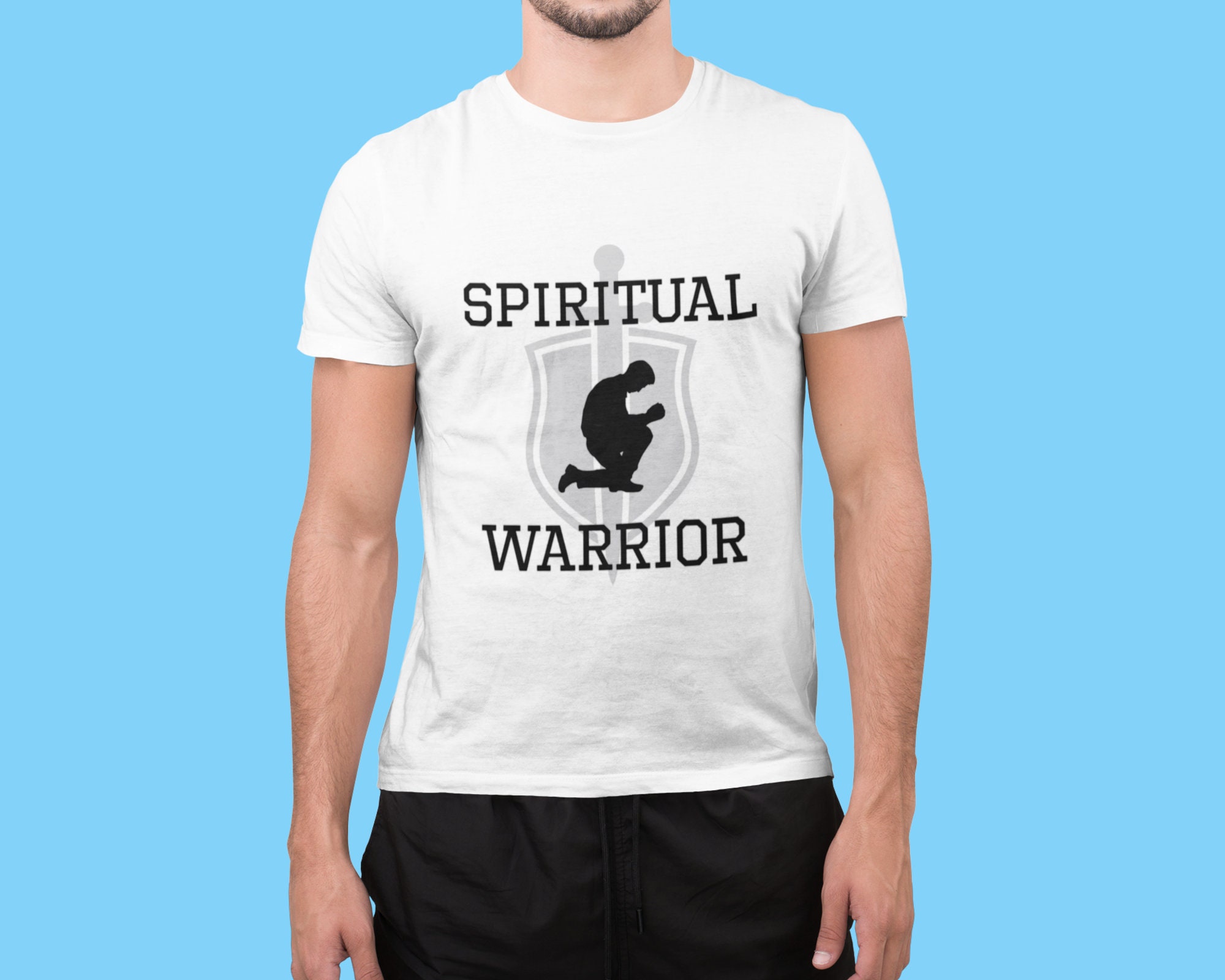 Spiritual Warrior Svg, Praying Dad Svg, Praying Father Svg, Father's ...