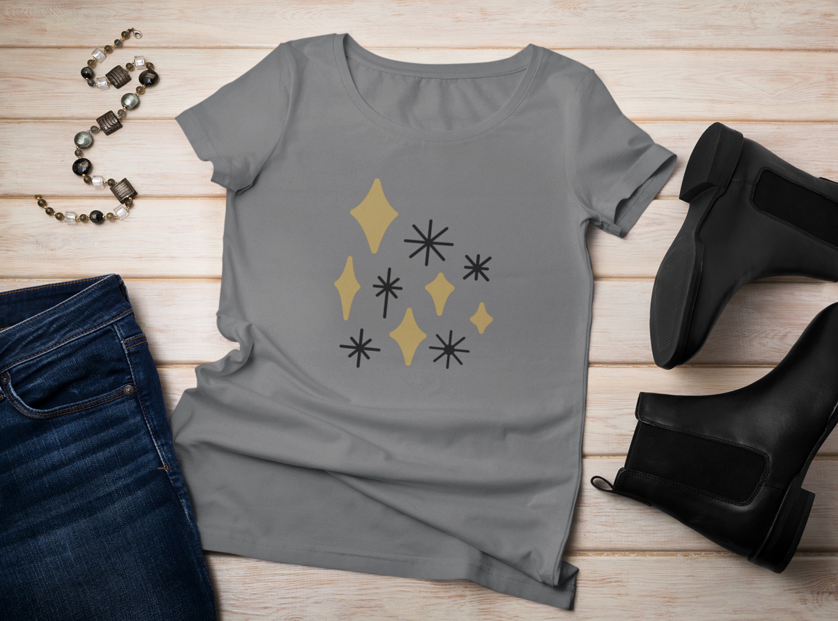 Shimmering Stars Svg Sparkle Starbursts Svg Mid-century Mod - Etsy