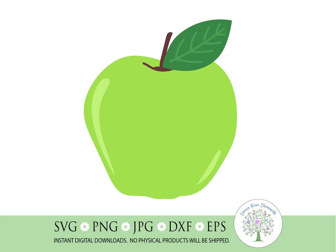 Green Apple Svg, Apple Clipart, Gift for Teacher Svg, Back to School ...