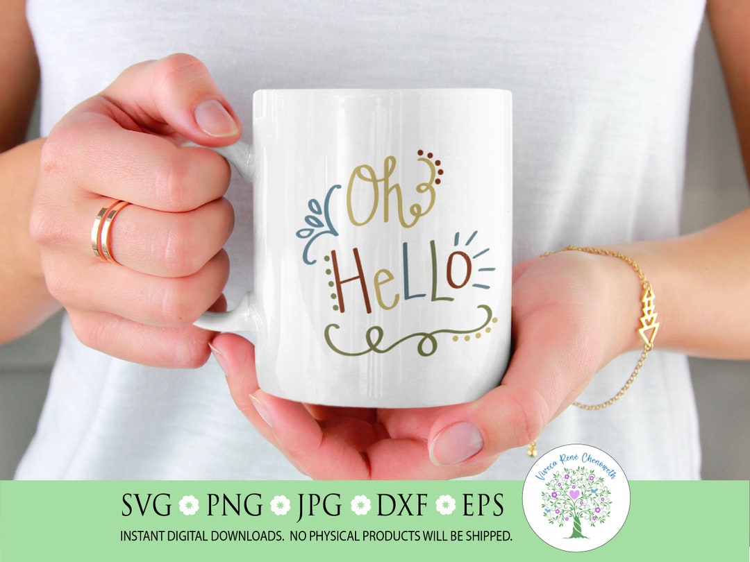 Oh Hello Doodle Svg Funky Hello Word Art Hello World Svg - Etsy