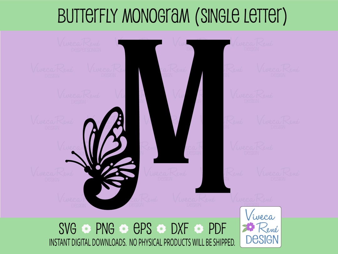 Mariposa Monograma Letra M svg, Alfabeto Alas de mariposa svg, Percha ...
