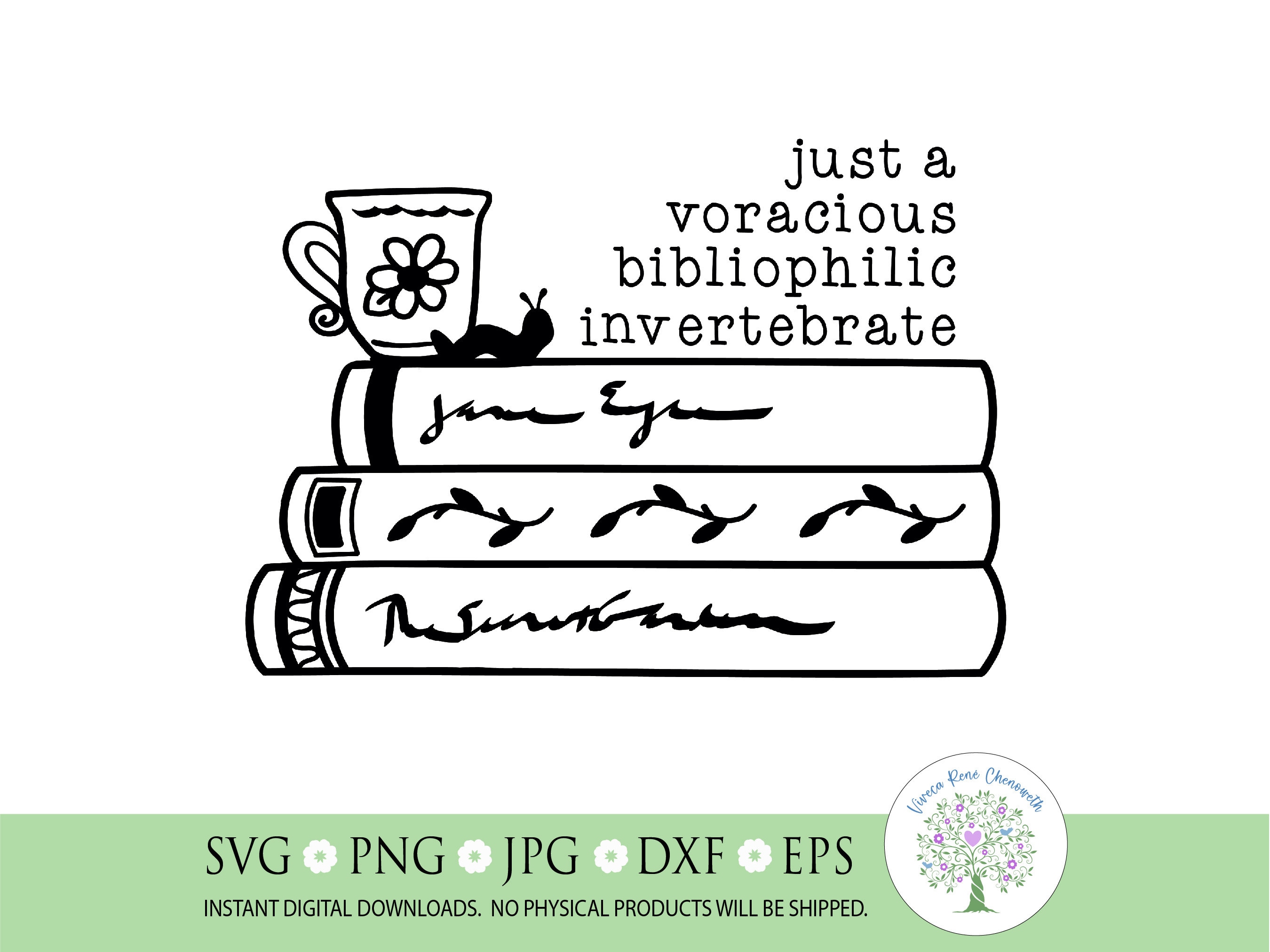 Funny Book Lover Svg, Just a Bookworm Svg, Bibliophile Svg, Book Stack ...