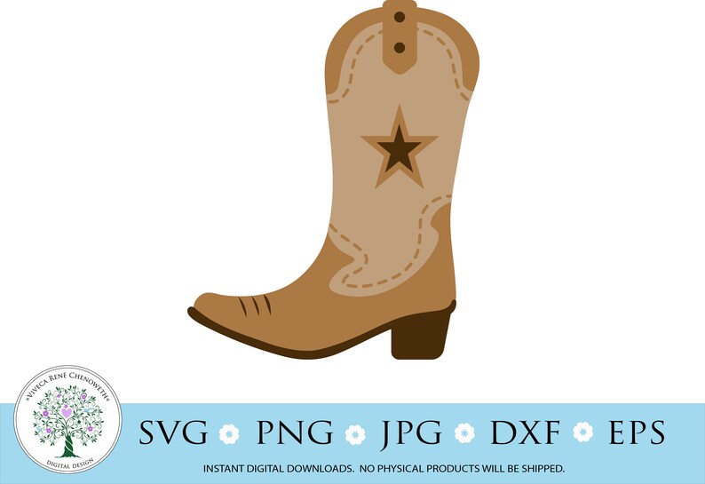 Boot Svg Cowboy Boot Svg Brown Cowboy Boot Svg Western Svg - Etsy