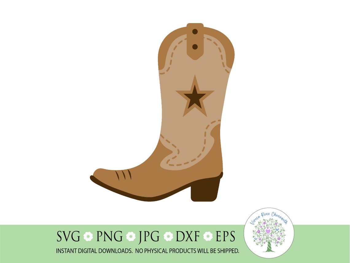 Boot Svg, Cowboy Boot Svg, Brown Cowboy Boot Svg, Western Svg, Texas ...