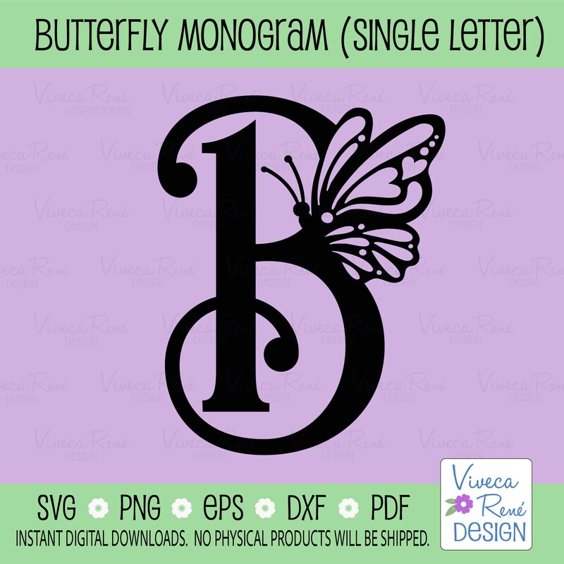 Monogram Letter B - Etsy