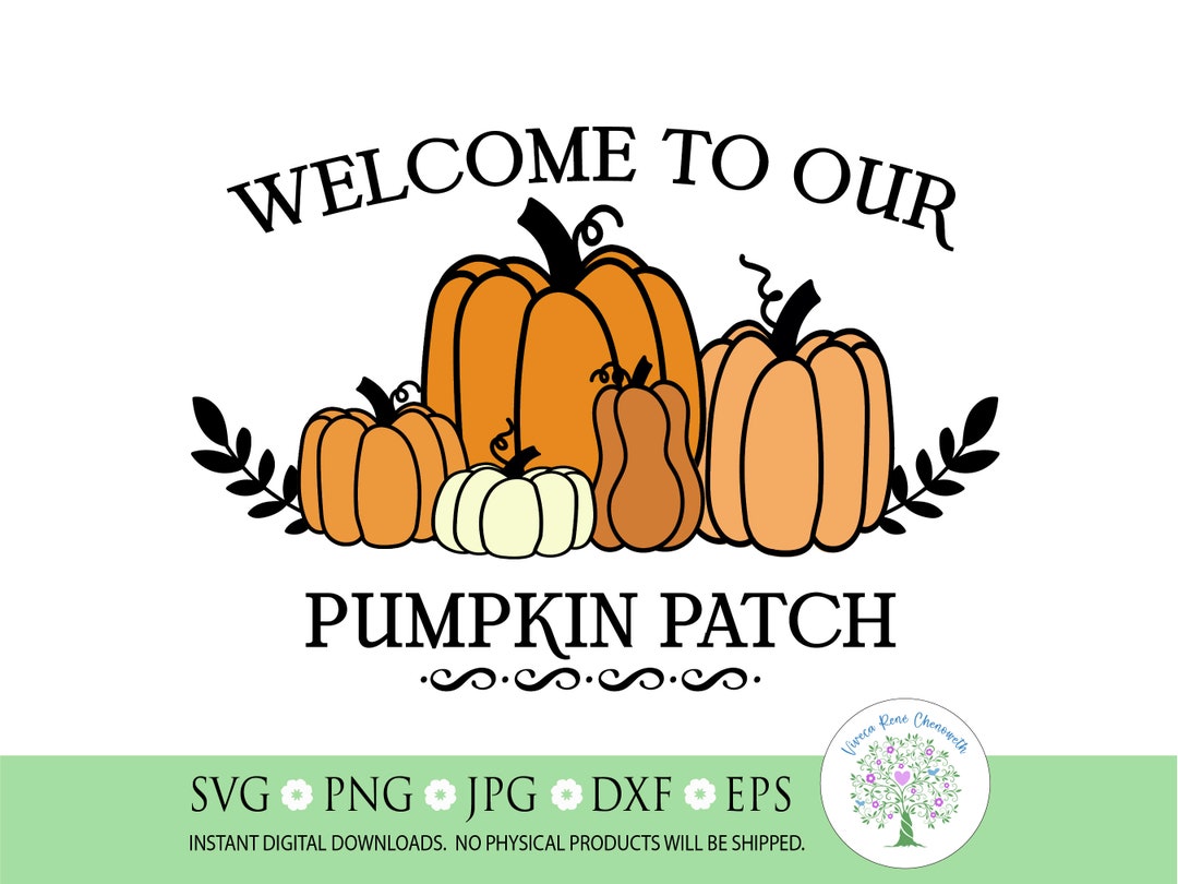 Pumpkin Patch Sign SVG: Fall Welcome Design (digital Download) - Etsy