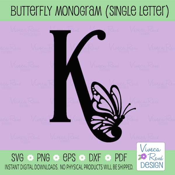 Butterfly Monogram - Etsy