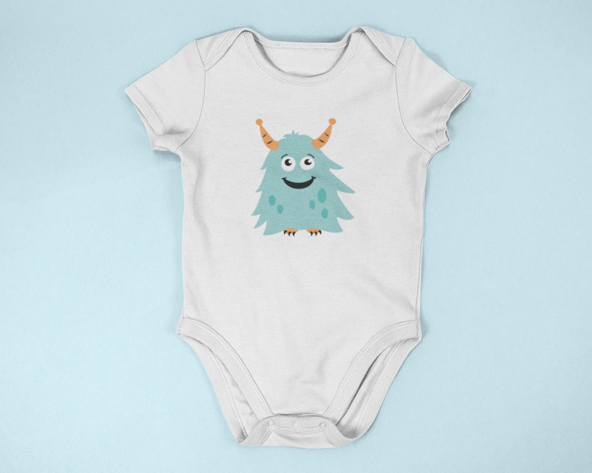 Whimsical Blue Monster With Horns Svg, Wild Thing Monster Svg, Cute ...