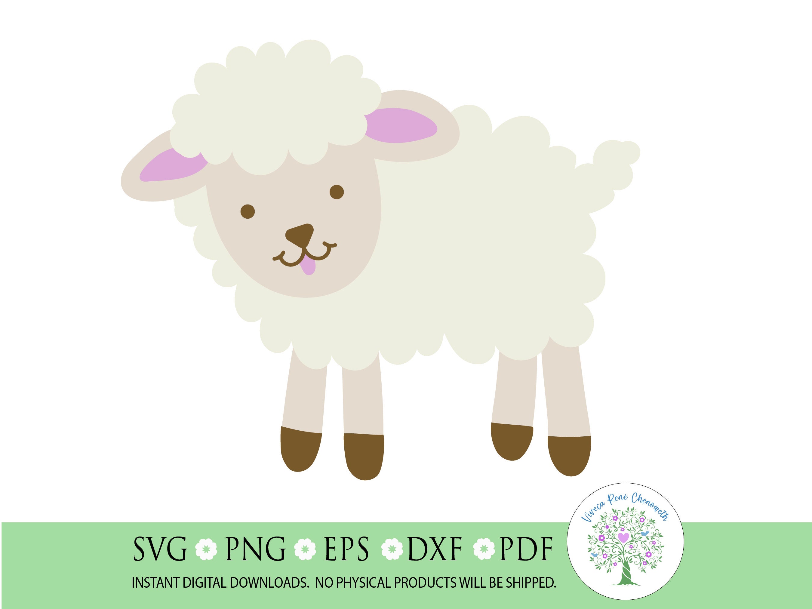 Lamb Svg, Farm Animal Svg, Sheep Svg, Spring Svg, Easter Svg, Lamb ...