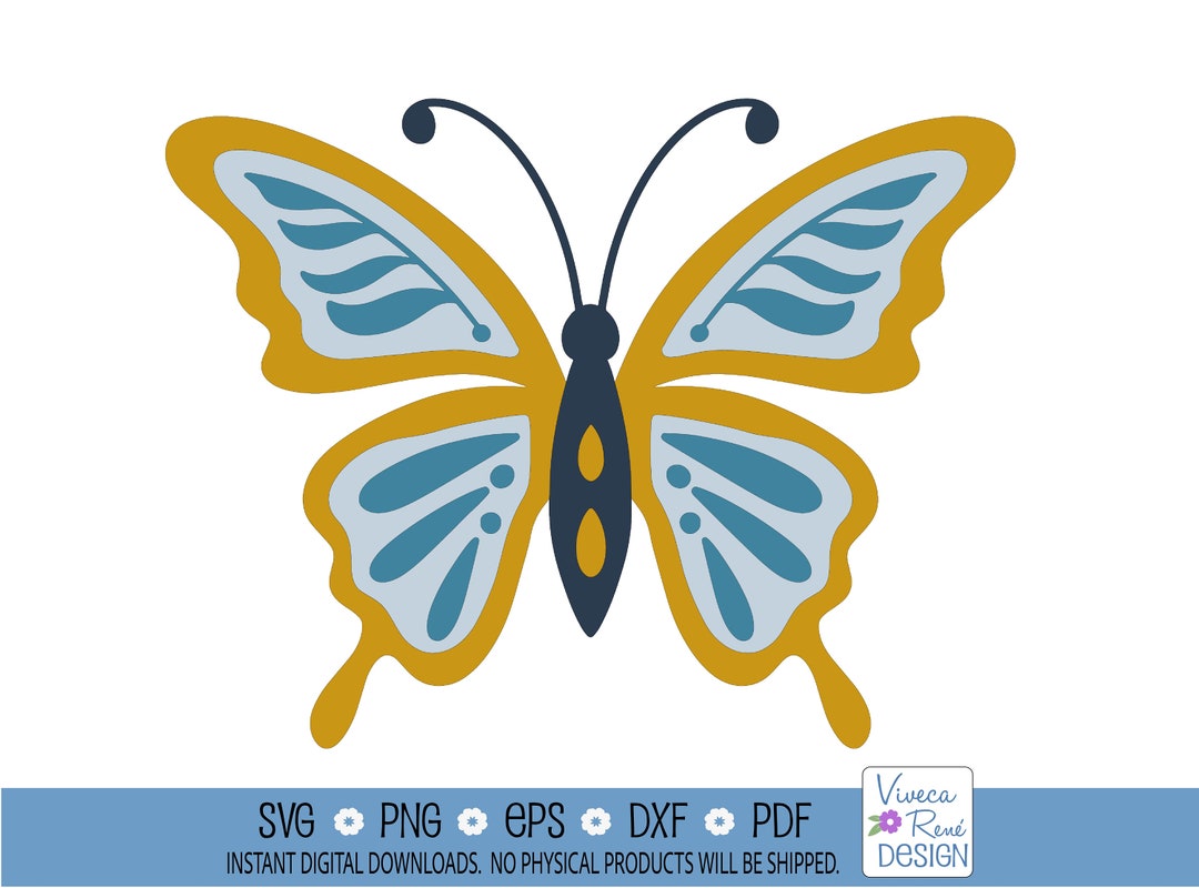 Swallowtail Butterfly Layered SVG: Spring Clipart, Cricut Silhouette ...