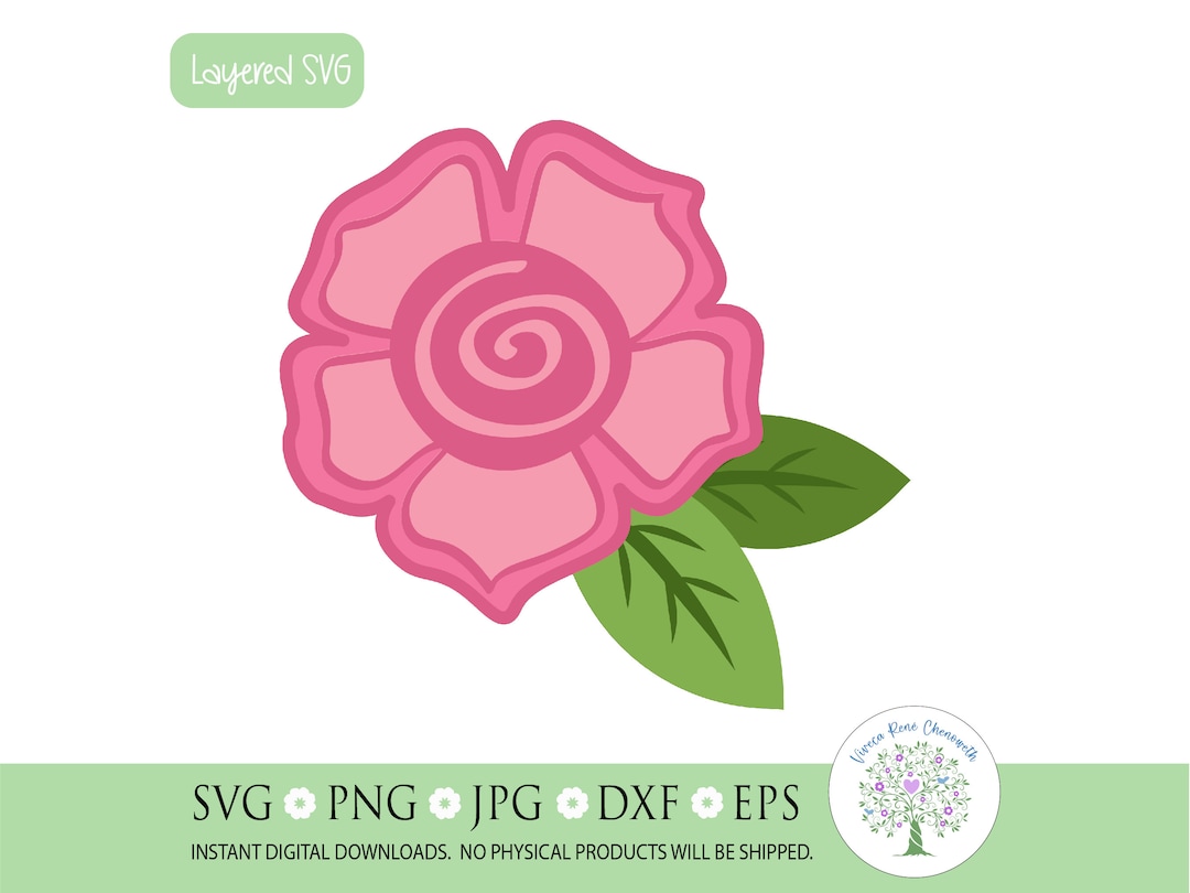 Pink Flower SVG: Funky Floral Cut File (digital Download) - Etsy