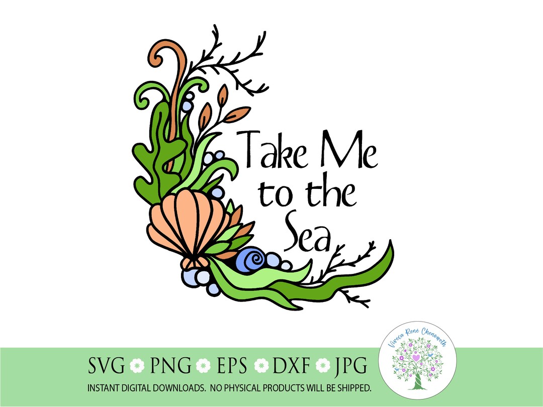 Sea Shell Svg, Take Me to the Sea Svg, Seashell Frame Svg, Beach Svg ...