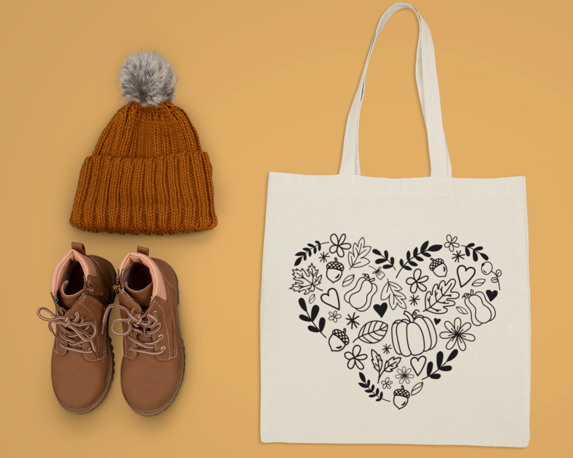 Fall Heart Svg Autumn Heart Svg Fall Heart Shape With - Etsy