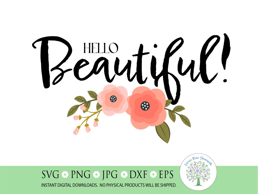 Hola hermoso svg floral, Hola hermoso svg, Self Love Quote svg ...